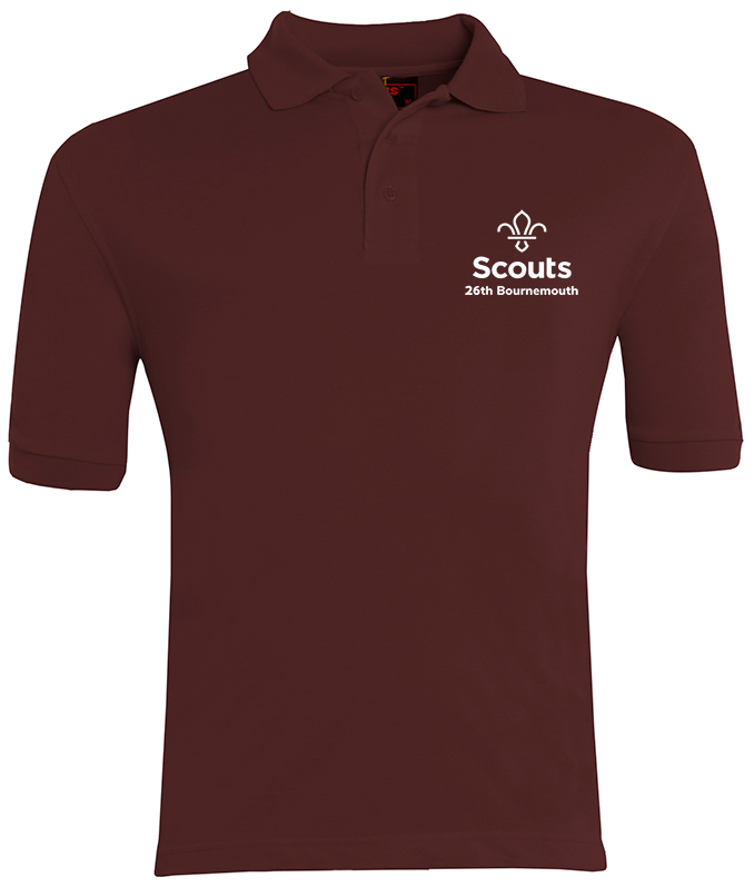 26th Bournemouth Scouts: Scouts 26th Burgundy Polo